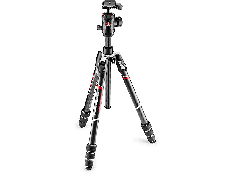 MANFROTTO MKBFRTC4GT-BH BEFREE GT CARBON KIT TWIST Dreibein Stativ, Schwarzsilber, Höhe offen ...