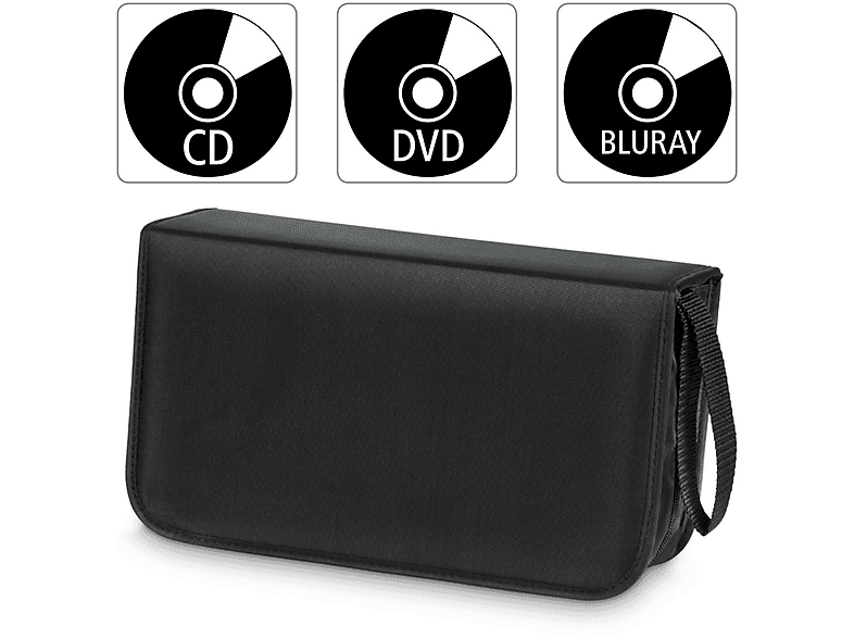 HAMA 033833 CD WALLET NYLON 120,SCHW. CD-/DVD-/Blu-ray Schwarz | MediaMarkt
