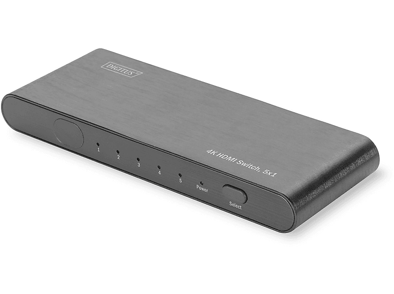DIGITUS DS-45317 4K HDMI 2.0 SWITCH 5X1 UHD 4K2K/60HZ 160 mm Desktop ...