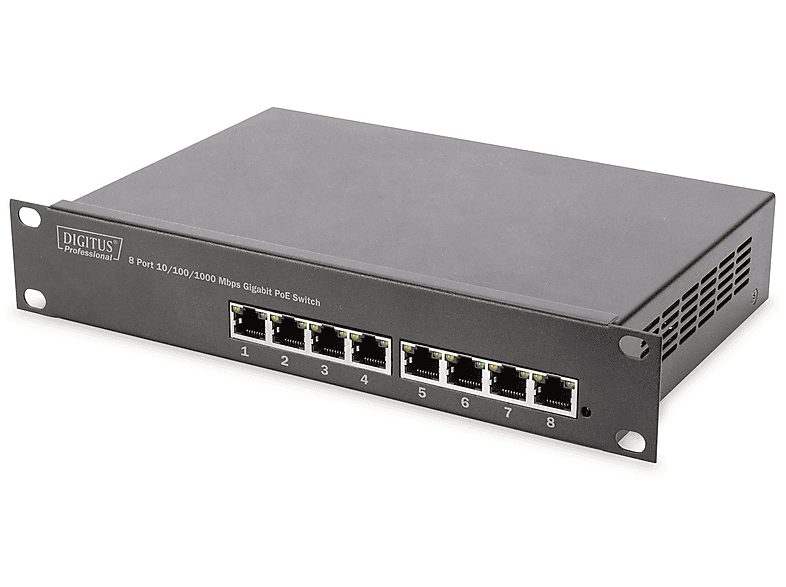 DIGITUS DN-95317 8PORT 10ZOLL POE SWITCH, Netzwerkverteiler | SATURN