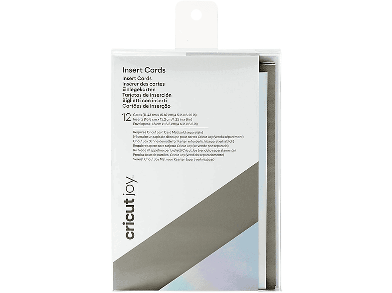 CRICUT 2008799 JOY INSERT CARDS 11,4X15,9 12ER GRAY SI Einsteckkarten ...