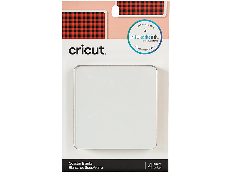 CRICUT 2006581 INFUSIBLE INK ALUMINIUM COASTERS 4PACK Untersetzer Weiß ...
