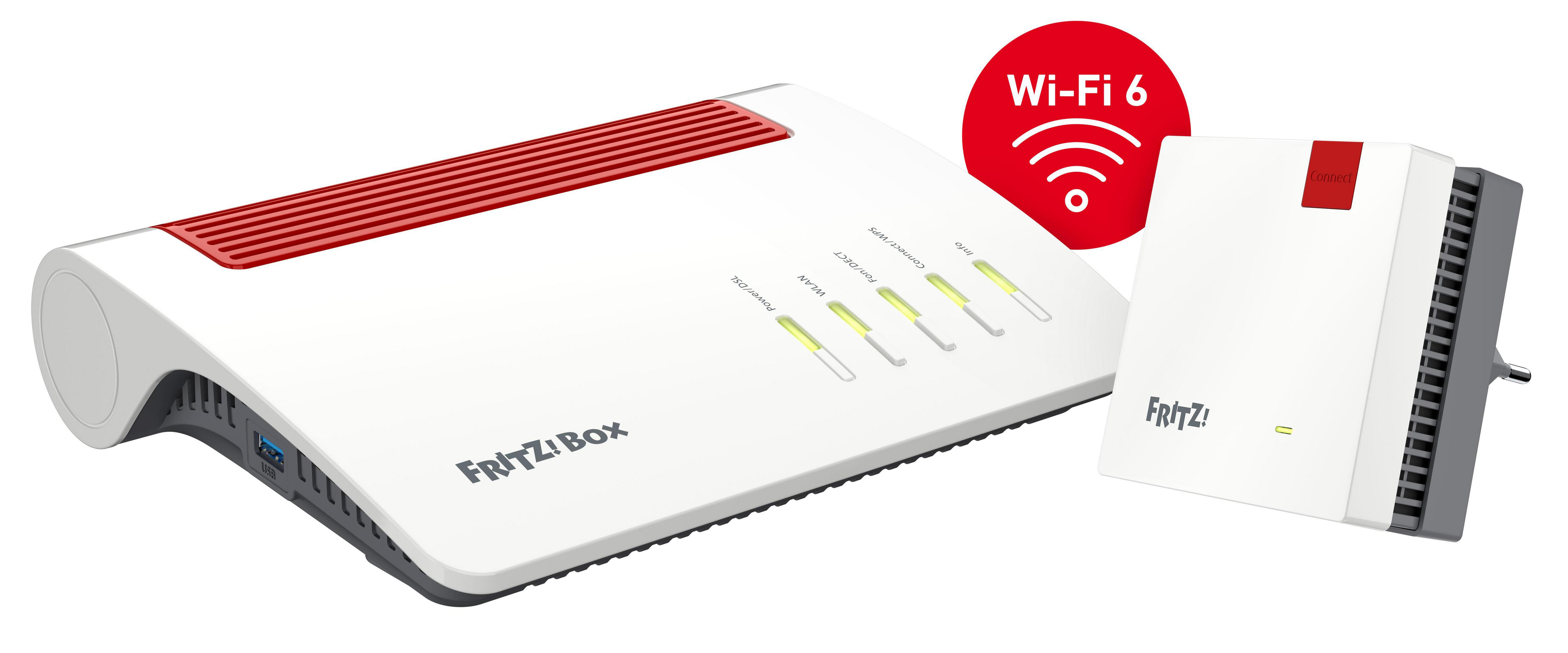 AVM FRITZ!BOX 7590 AX PLUS FRITZ!REPEATER 1200 AX Wi-Fi 6 WLAN-Mesh ...