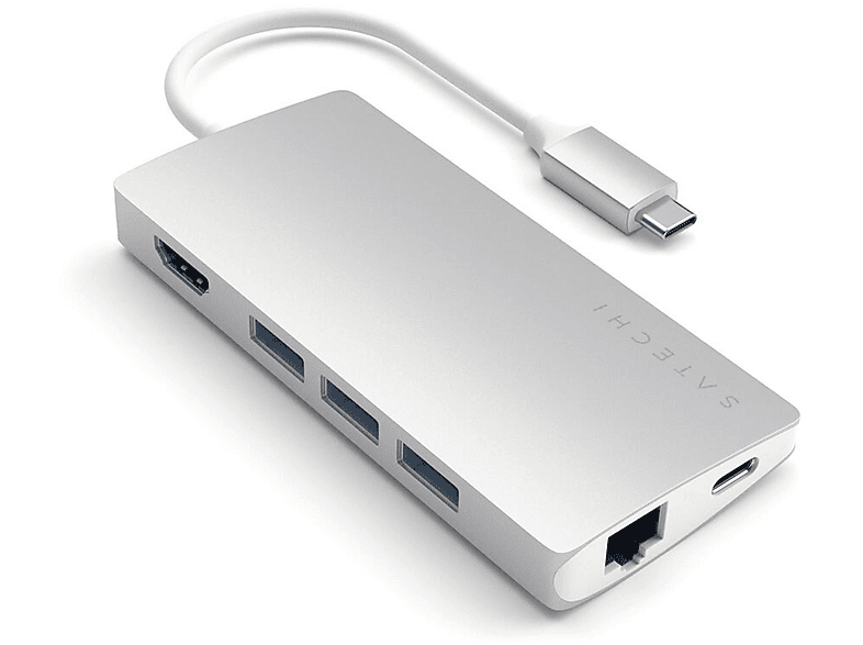 SATECHI ST-TCMA2S TYPE-C MULTI-PORT ADAPTER SILVER Hub, Silber | MediaMarkt