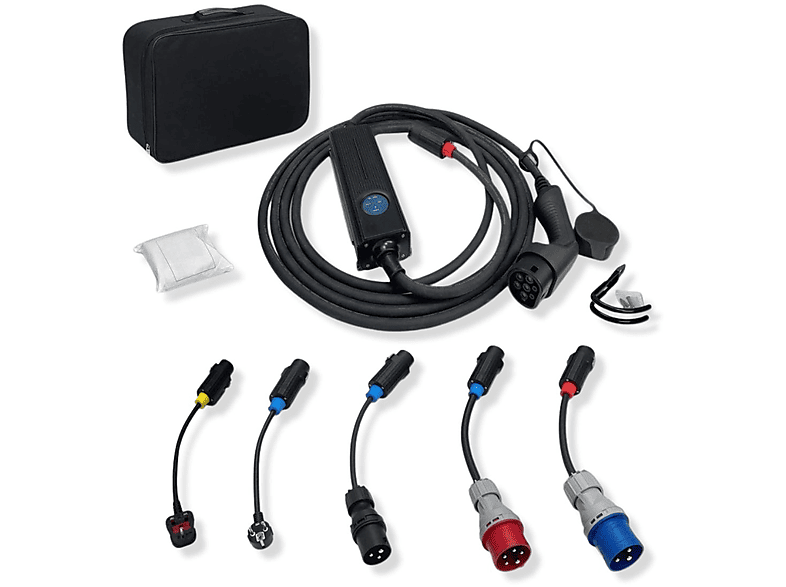 EM2GO AC Portable EV Lader 6m Typ 2 Kabel 3.6kW-16kW Mobile Ladestation ...