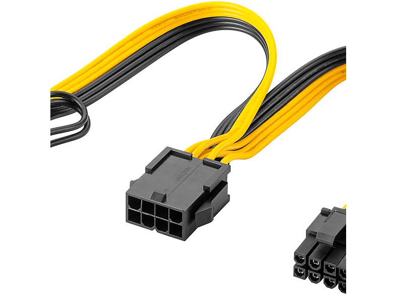 GOOBAY Netzteil-Kabel 8-Pin-Buchse auf Dual 6+2-Stecker für PCIe Stromkabel | SATURN