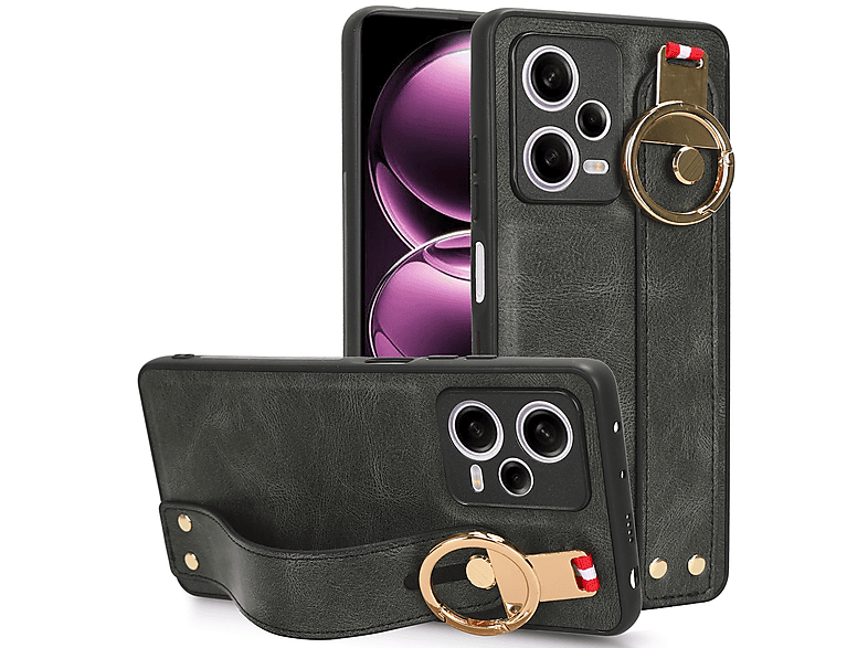 WIGENTO Kunstleder Design Hülle mit Armbandhalter & Ringhalter ...