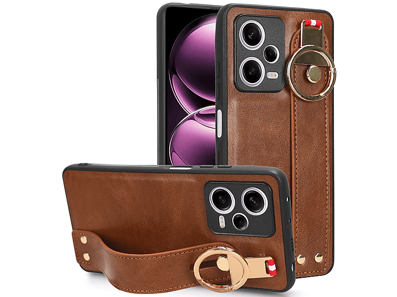 WIGENTO Kunstleder Design Hülle mit Armbandhalter & Ringhalter ...