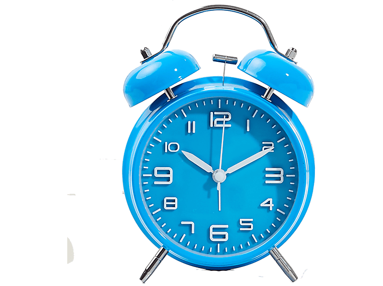 SYNTEK Wecker Blau Dual Ring Clock Classic Silent Student Loud Dual ...