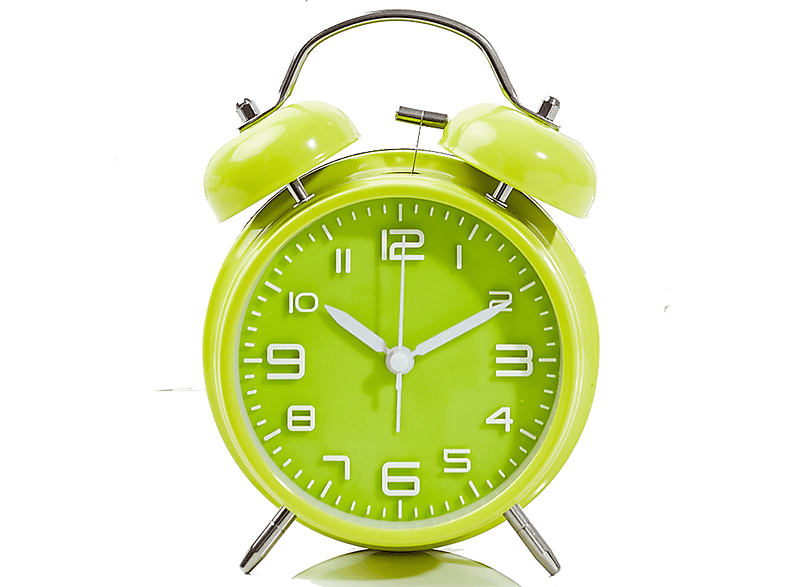 SYNTEK Wecker Grün Dual Ring Clock Classic Silent Student Loud Dual ...