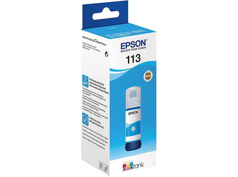 EPSON 113 EcoTank Pigment Cyan ink bottle | MediaWorld.it