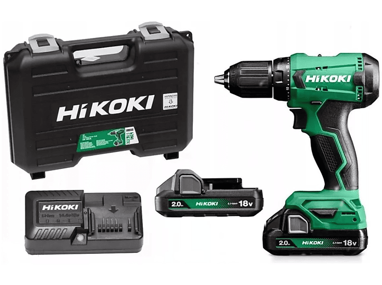 HIKOKI DS18DA Akku-Bohrschrauber, Schwarz-Grün | MediaMarkt