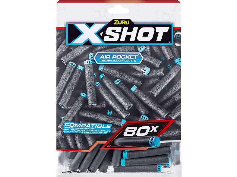 ZURU 36589 X-SHOT 80ER NACHFÜLLPACK DARTS Dartzubehör Mehrfarbig | MediaMarkt