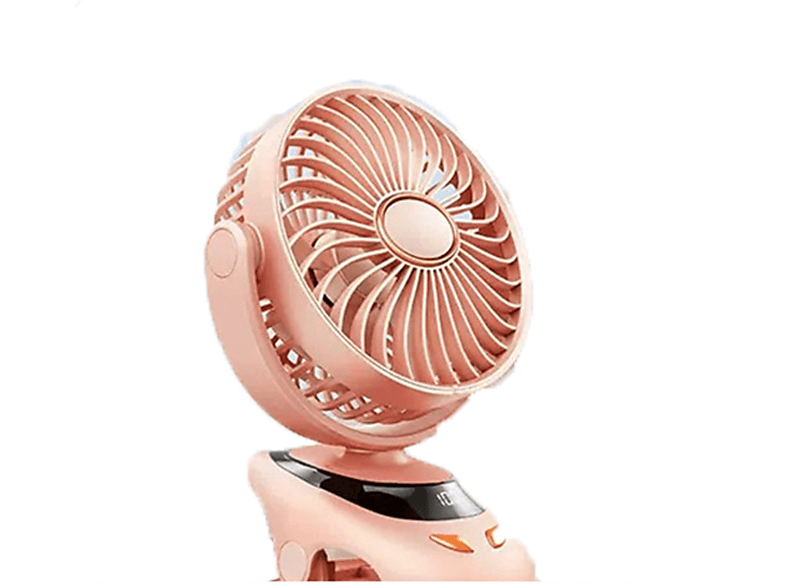 SYNTEK Clip Fan Pink Mini Tragbarer Wiederaufladbarer Stummer Kleiner ...