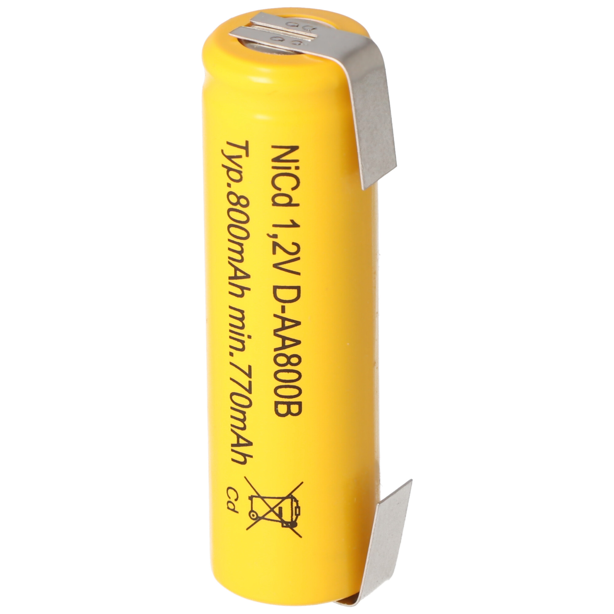 ACCUCELL Flat Top NiCd Akku Mignon 1,2V 800mAh AA mit Lötfa NiCD ...
