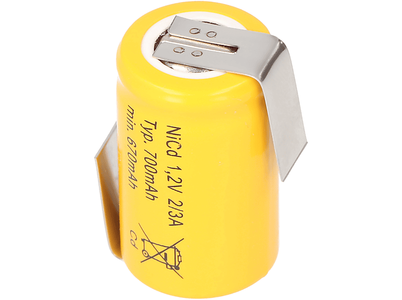 ACCUCELL Ersatzakku KR-600AE 2/3 A Cadnica NICD Akku mit Lö NiCD ...