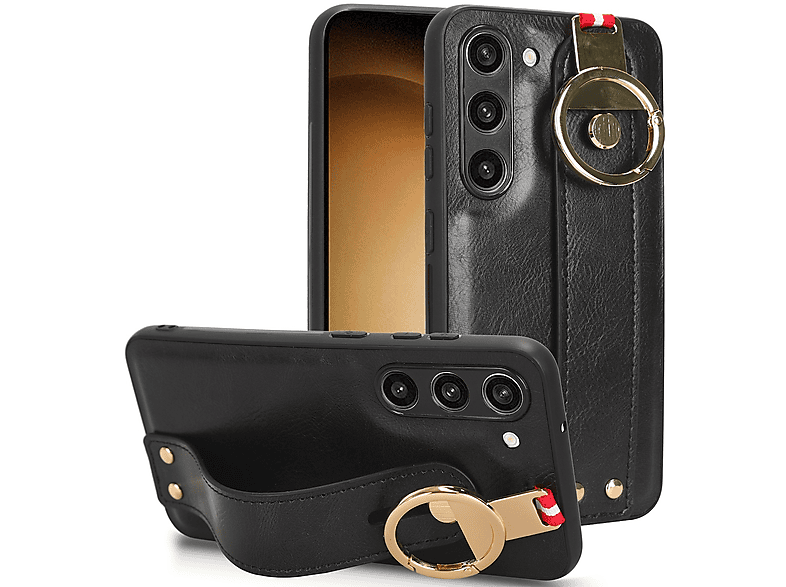 WIGENTO Kunstleder Design Hülle mit Armbandhalter & Ringhalter ...