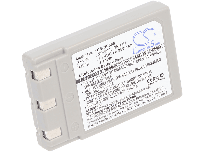 ACCUCELL Akku passend für Konica DR-LB4, Sony NP-500, Sony Li-Ion ...
