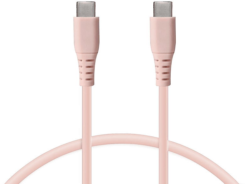 Cable USB | KSIX Cable USB Tipo C - Tipo C, 1m, Rosa, USB-C, Rosa | MediaMarkt