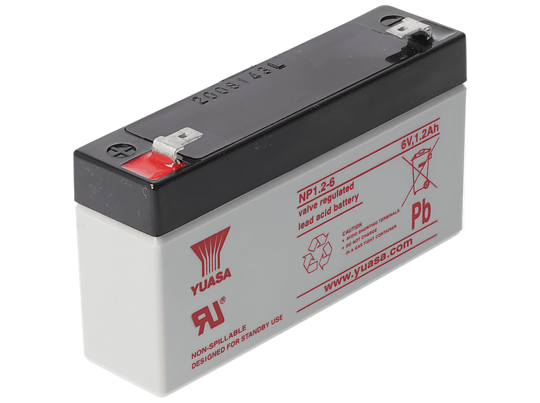 YUASA YUASA NP1.2-6 Akku Blei PB 6.0 Volt 1200mAh mit 2 Pb – Blei ...