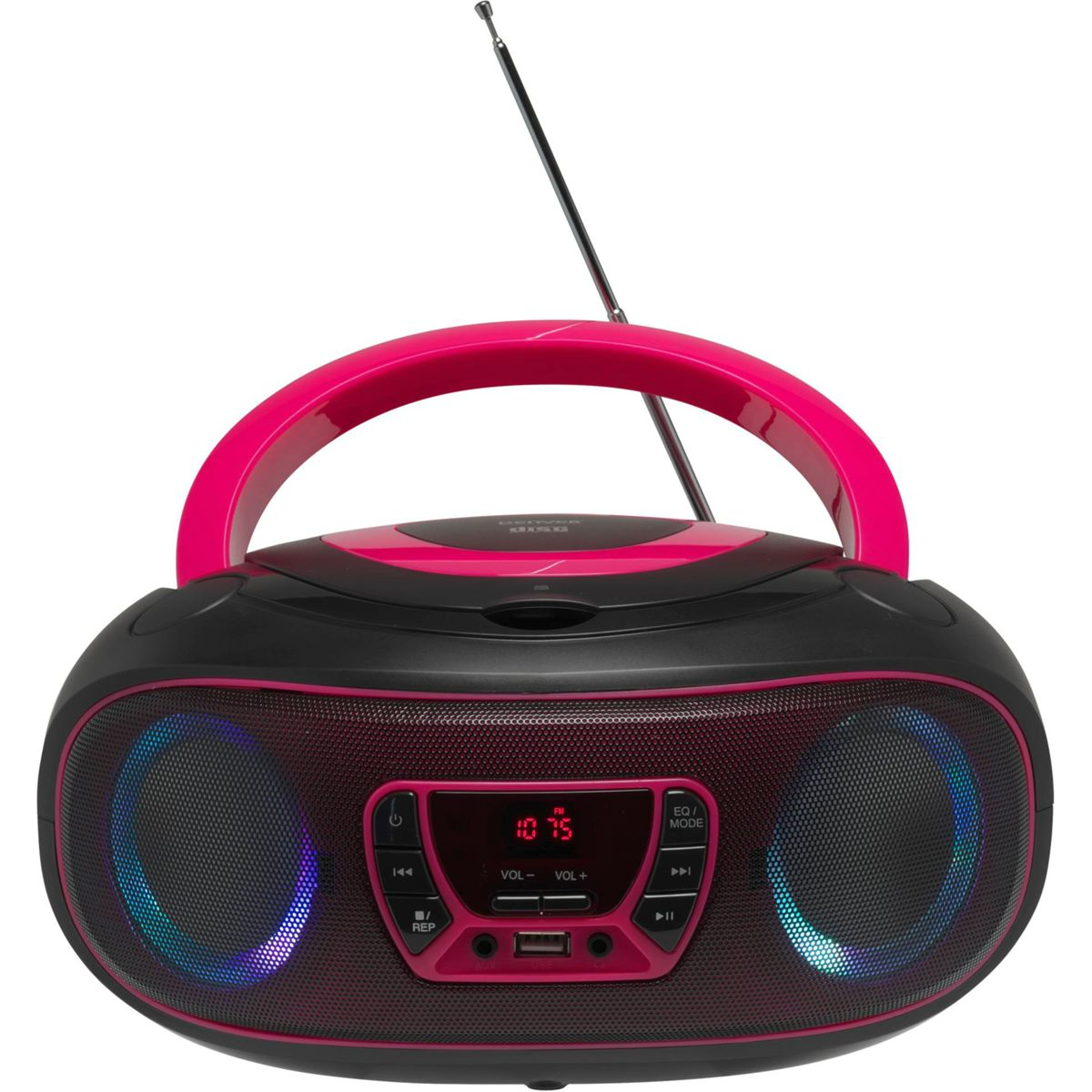 DENVER TCL-212BT Tragbarer CD-Player pink-schwarz | SATURN