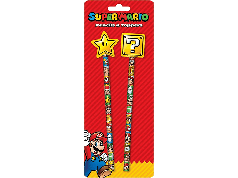 Pack papelería | PYRAMID Pencils & Toppers Super Mario | MediaMarkt
