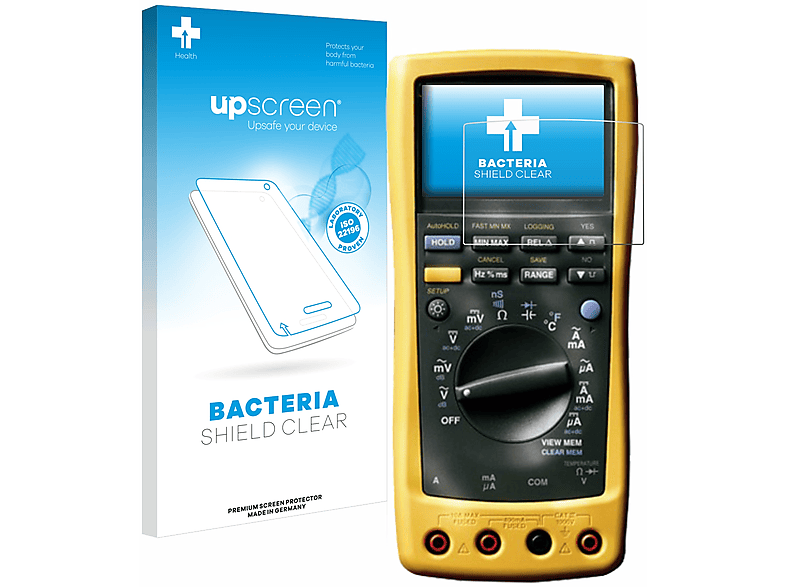 UPSCREEN antibakteriell klare Schutzfolie(für Fluke MultiMeter 189 ...