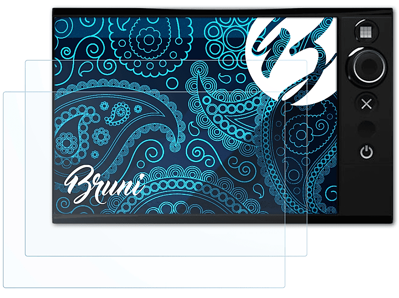 BRUNI 2x Basics-Clear Schutzfolie(für Mercury Marine VesselView 702 ...