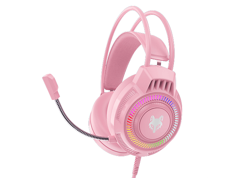 SYNTEK Rosa Over-the-Head Gaming Headset | Buntes Blenden, empfindlich ...