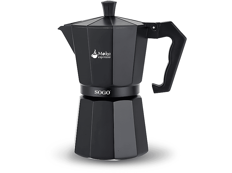 Cafetera tradicional | SOGO CAF-SS-7615, Aluminio, Negro | MediaMarkt