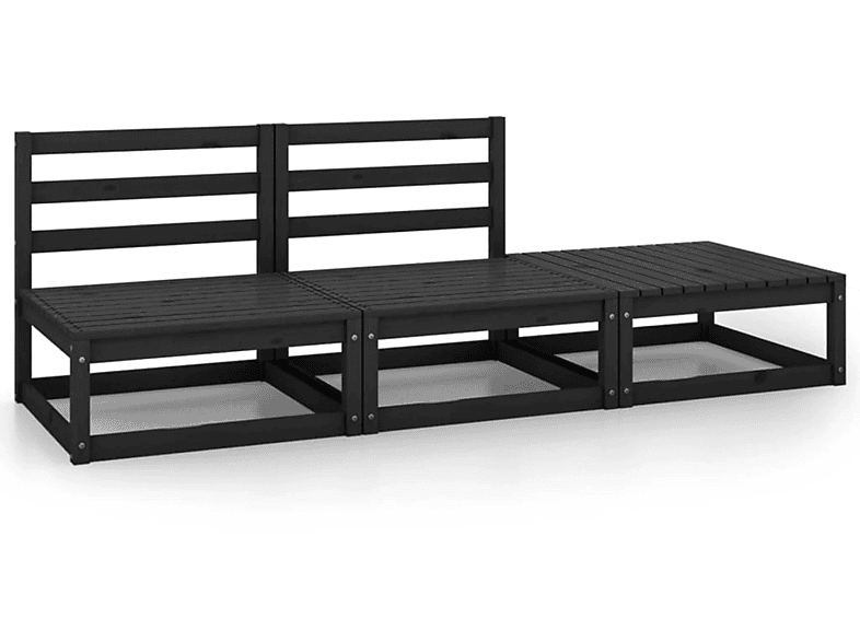 VIDAXL 805714 Gartentisch- und Stuhlset, Schwarz | SATURN