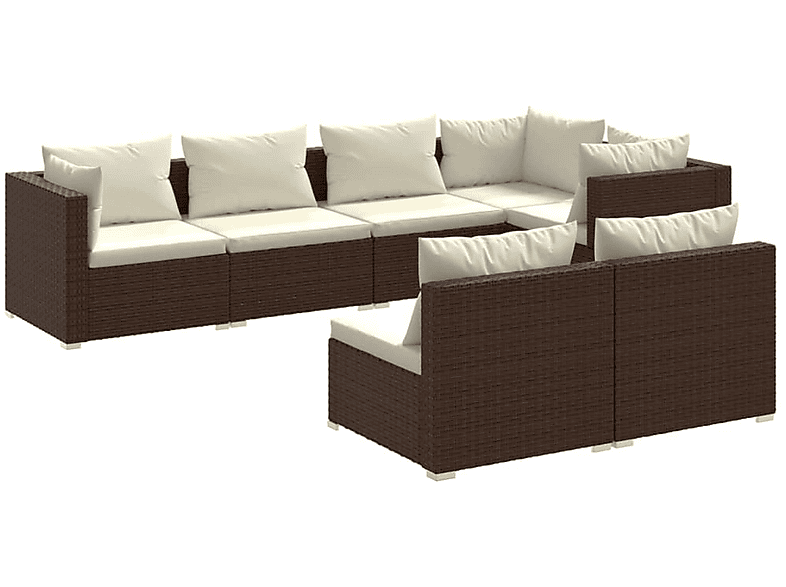 VIDAXL 3102386 Gartentisch- und Stuhlset, Braun | MediaMarkt