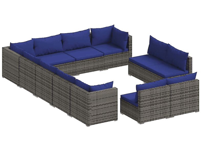 VIDAXL 3102846 Gartentisch- und Stuhlset, Grau | SATURN