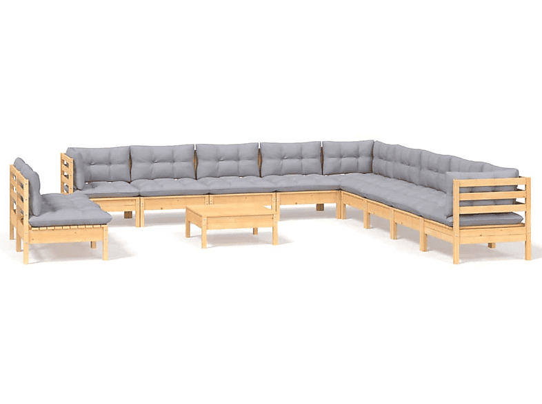 VIDAXL 3096856 Gartentisch- und Stuhlset, Grau | SATURN