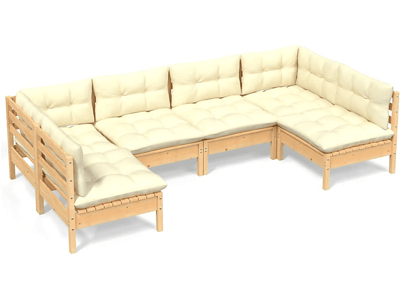 VIDAXL 3097151 Gartentisch- und Stuhlset, Creme | MediaMarkt