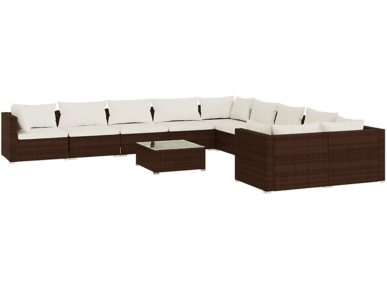 VIDAXL 3102802 Gartentisch- und Stuhlset, Braun | SATURN