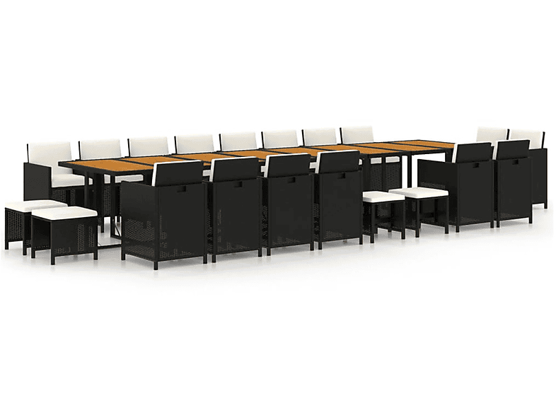 VIDAXL 3095684 Gartentisch- und Stuhlset, Schwarz | SATURN