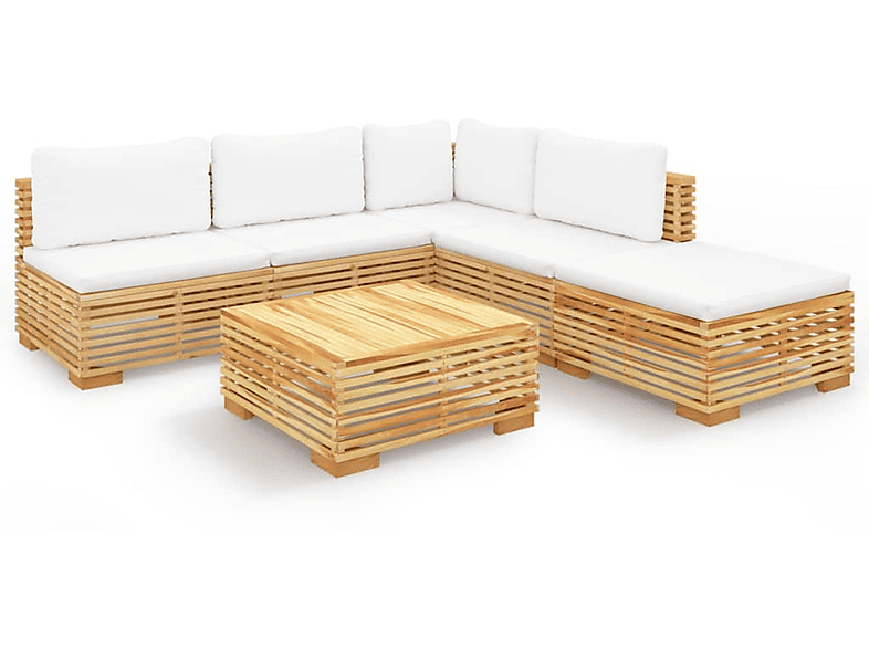 VIDAXL 3100895 Gartentisch- und Stuhlset, Weiß | SATURN