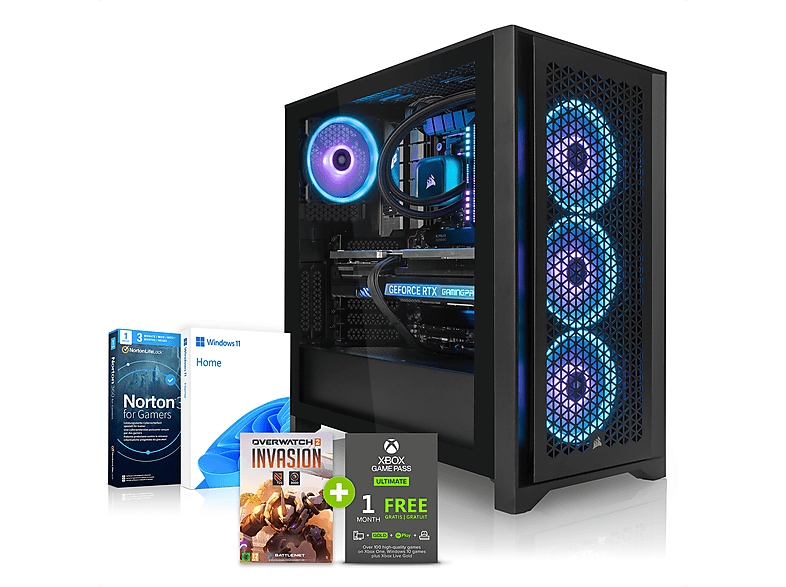 MEGAPORT Pro Gaming PC iCUE Intel Core i7 13700KF, Windows 11 Home (64 ...