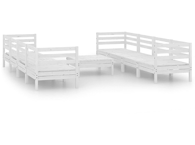 VIDAXL 3082518 Gartentisch- und Stuhlset, Weiß | SATURN