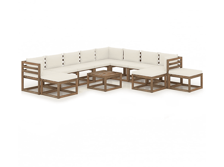 VIDAXL 3067586 Gartentisch- und Stuhlset, Braun | MediaMarkt