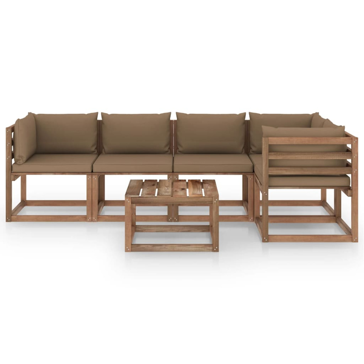 VIDAXL 3067460 Gartentisch- und Stuhlset, Braun | MediaMarkt