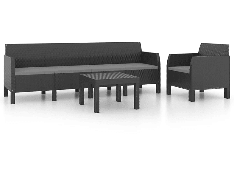 VIDAXL 3079674 Gartentisch- und Stuhlset, Grau | MediaMarkt