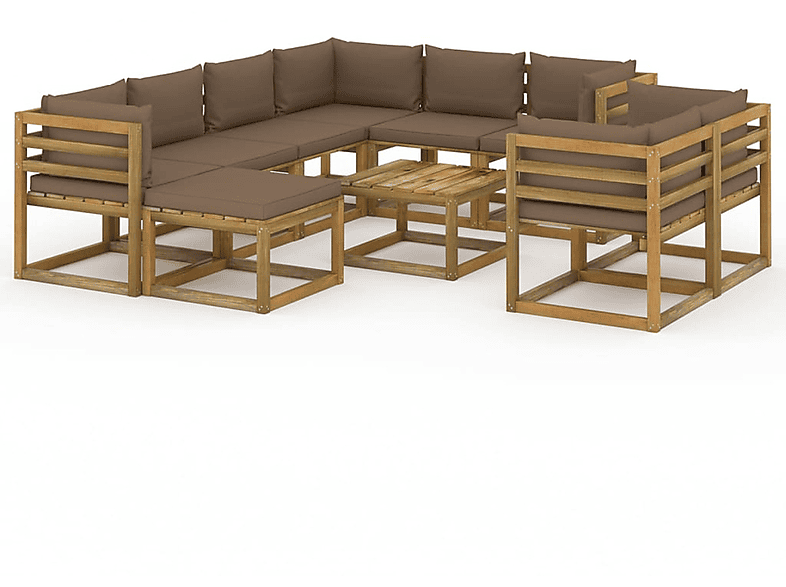 VIDAXL 3067568 Gartentisch- und Stuhlset, Braun | SATURN