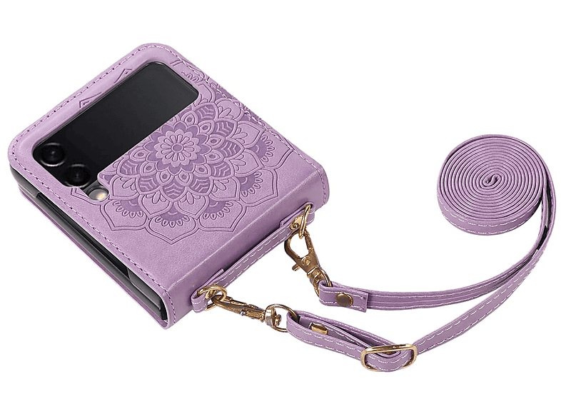 WIGENTO Kunstleder Design Flip Hülle Mandala Style mit Umhänge Band ...