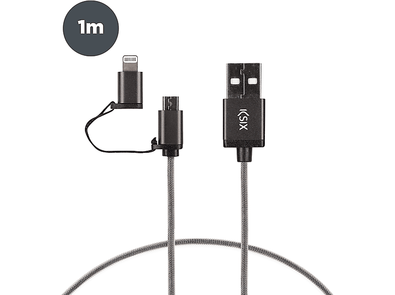 Cable USB - KSIX 0421, USB 2.0, Negro | MediaMarkt