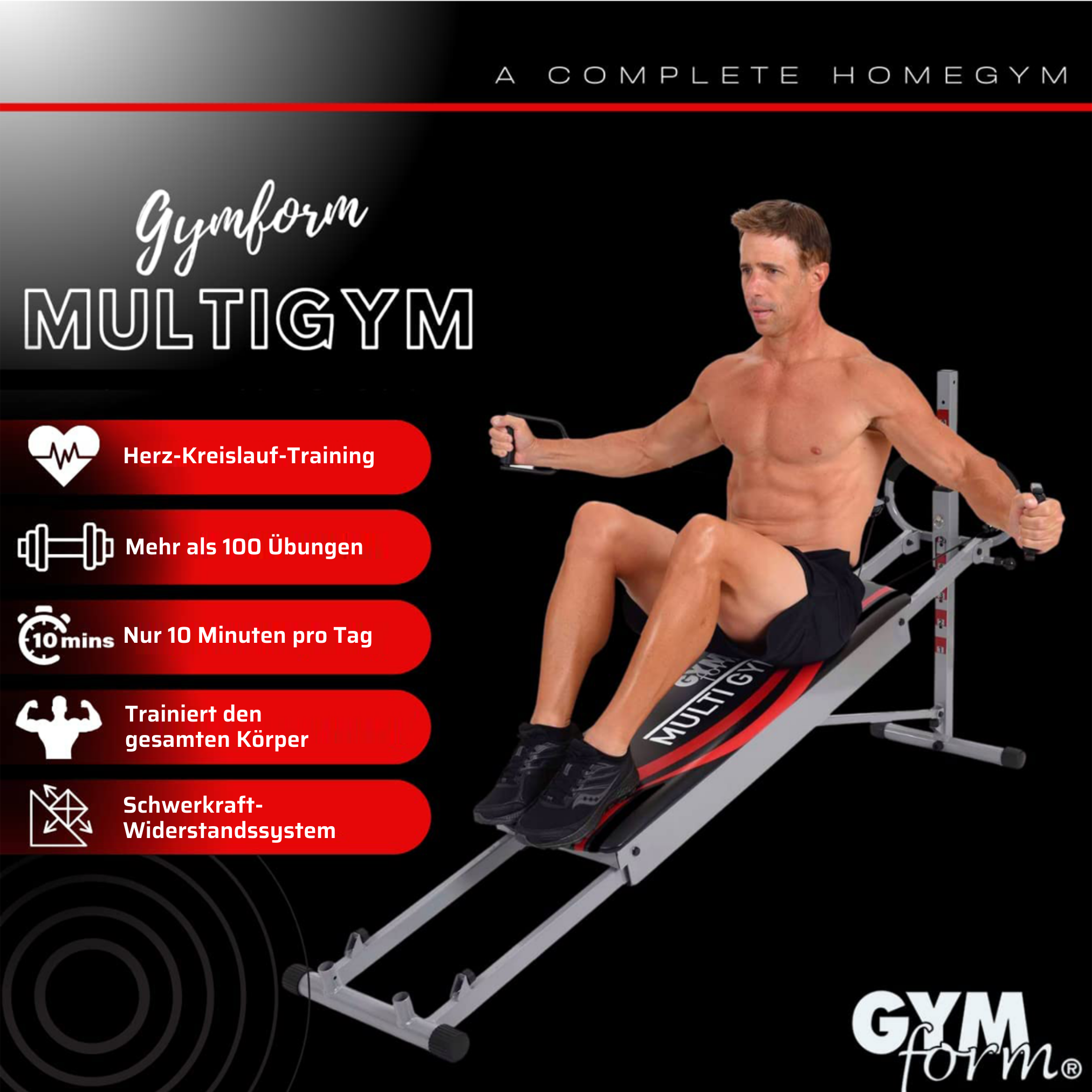 GYMFORM Multigym | Krafttrainer Bank Kraftstation, schwarz | MediaMarkt
