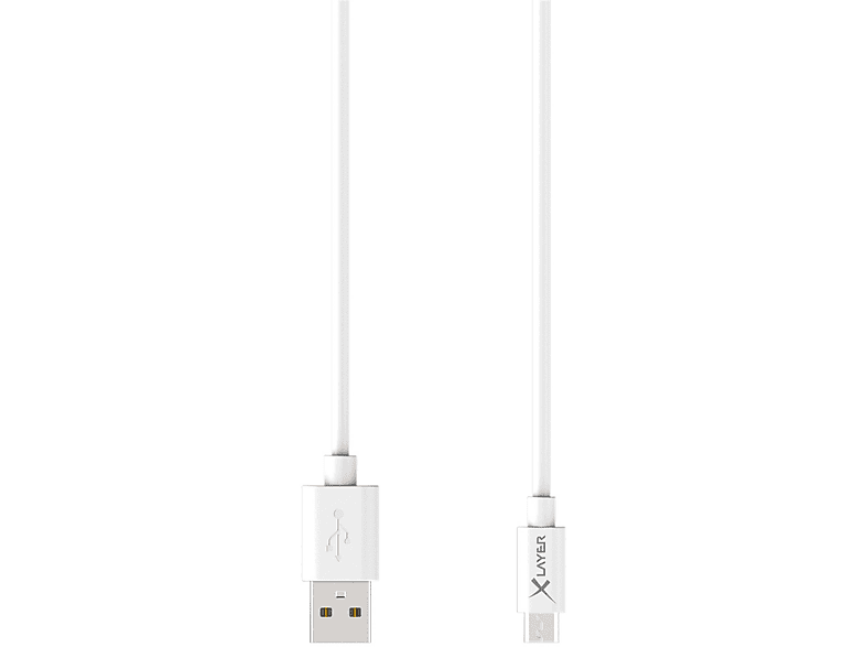 XLAYER 210570 MICRO USB KABEL WHITE 1.20M Kabel | MediaMarkt