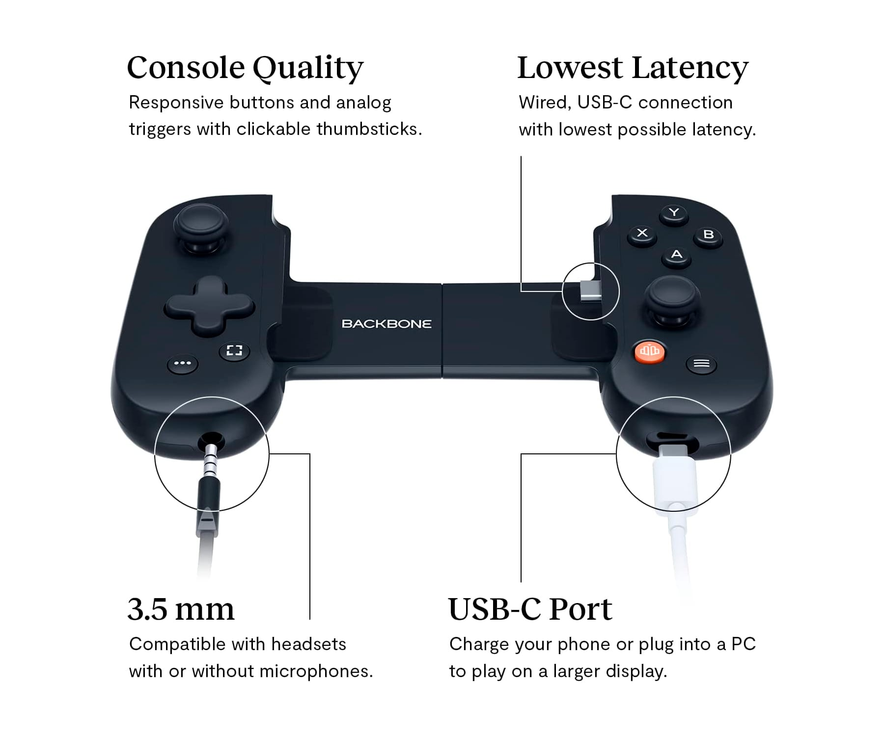 GamePad | BACKBONE One Android Black / Gamepad para smartphone BACKBONE ...