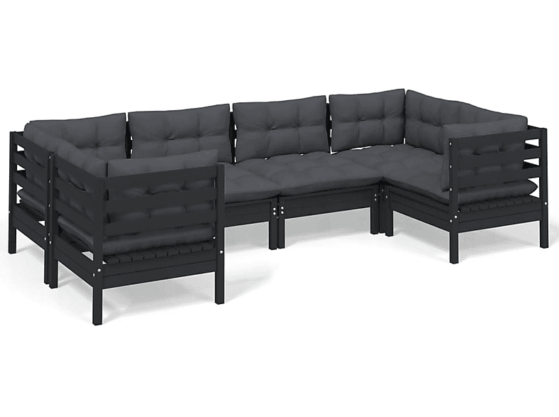 VIDAXL 3097299 Gartentisch- und Stuhlset, Schwarz | MediaMarkt